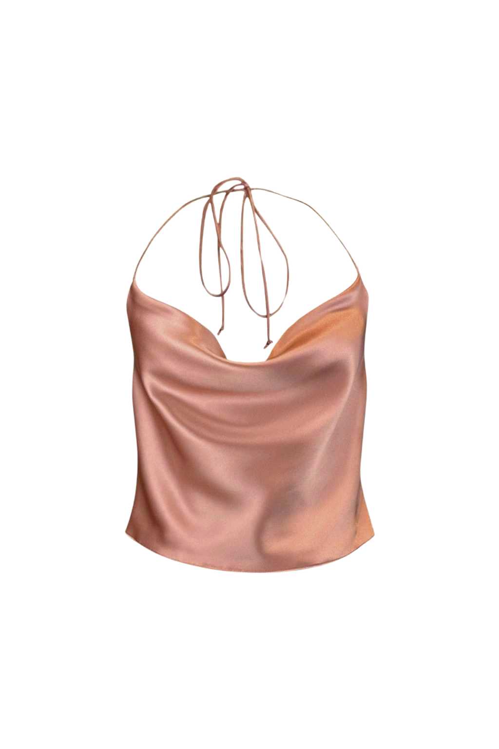 Jacoba Jane Odette Silk Satin Draped Backless Top - French Rose ...