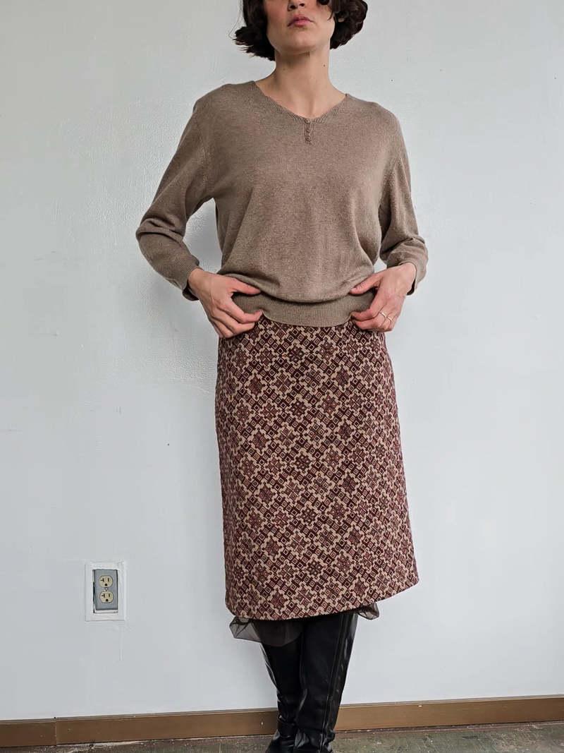 Dries van Noten Mod Patterned Skirt | Garmentory