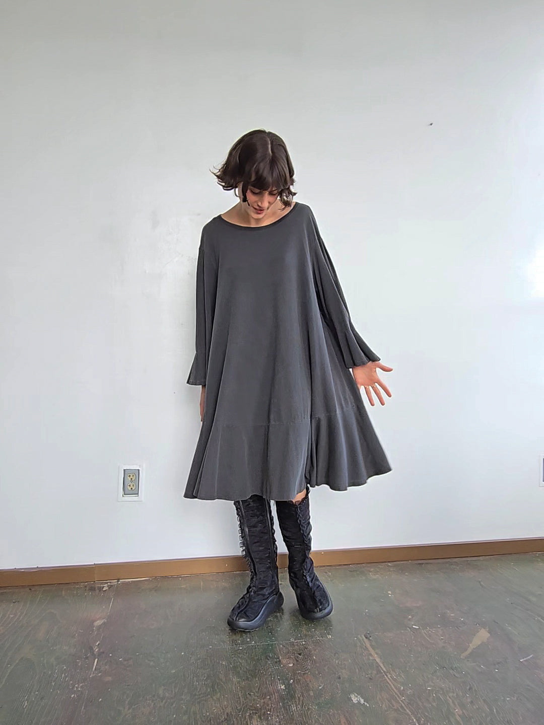 Dries van Noten Ruffle Hem + Cuff Dress | Garmentory