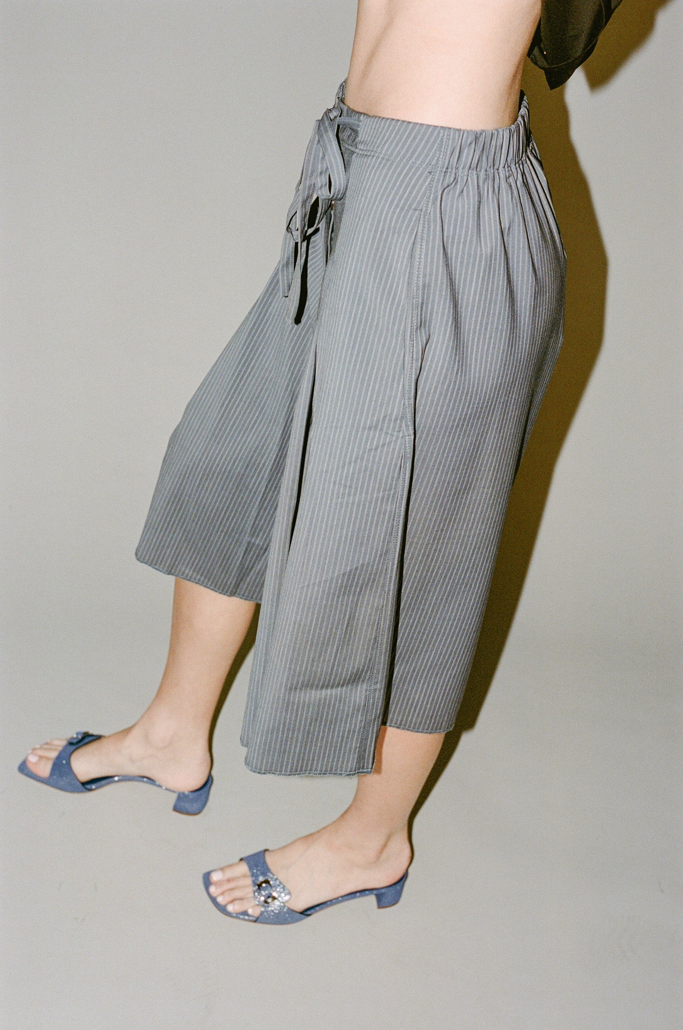 Deiji Studios Wool Shorts - Navy Stripe | Garmentory