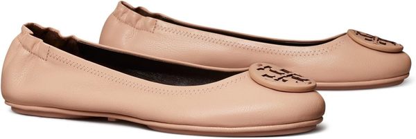 Tory Burch Minnie Travel Ballet Flats - Pink Brick | Garmentory