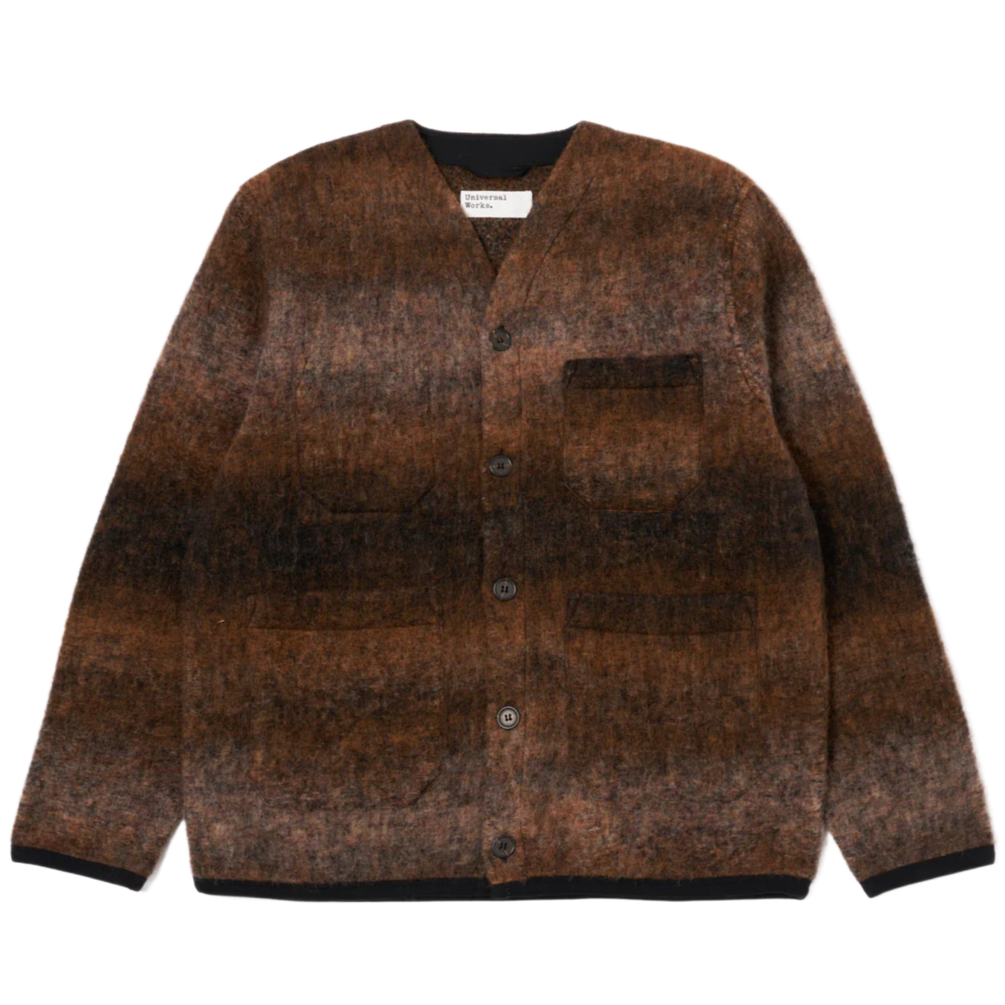 Universal Works Cardigan - Brown Ombre Fleece | Garmentory