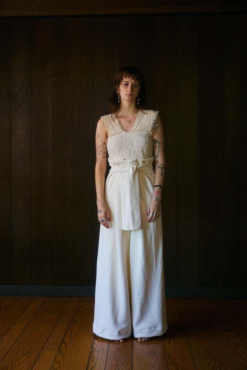 HERDERIN Moli Wide Leg Wrap Pant - Natural | Garmentory