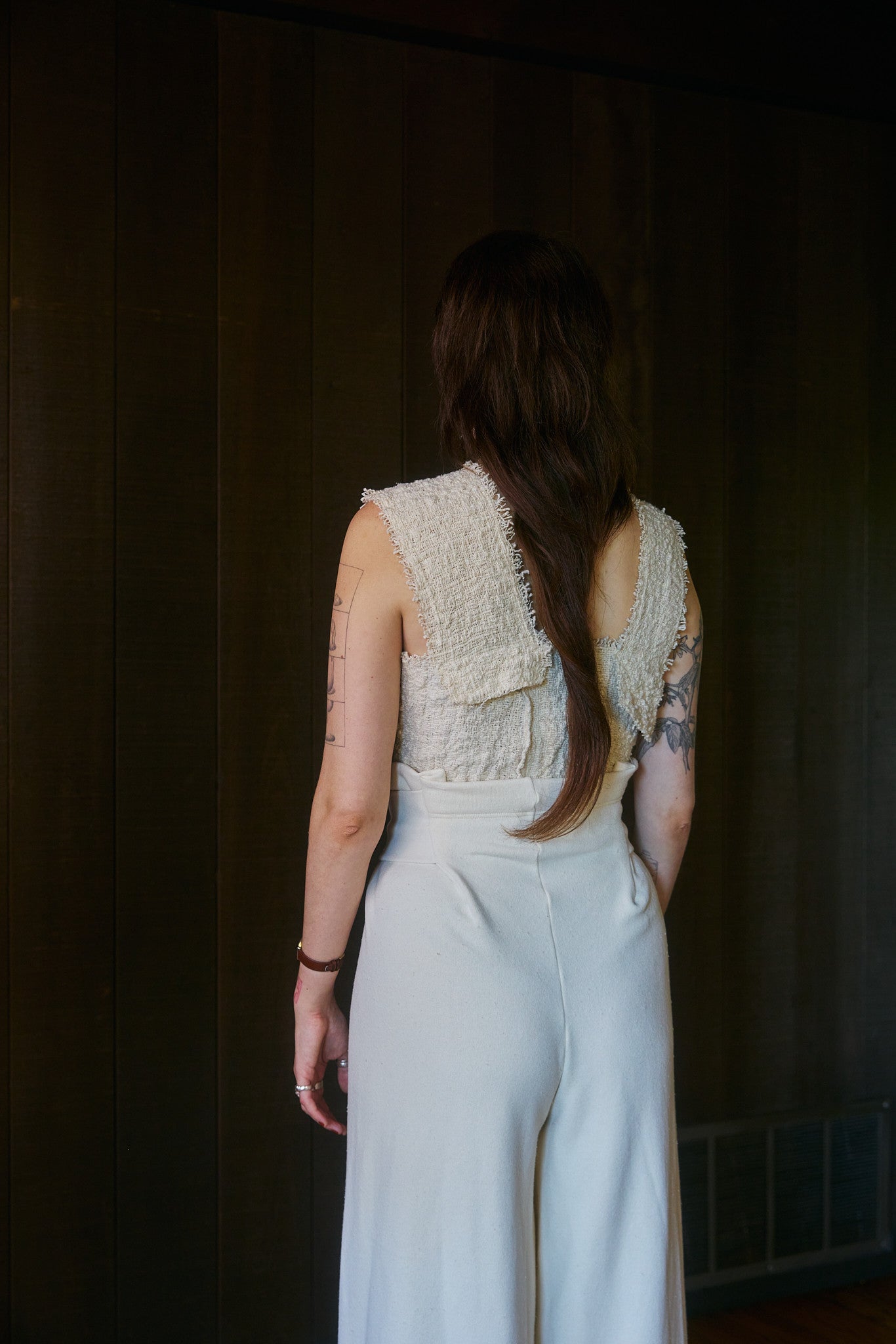 HERDERIN Moli Wide Leg Wrap Pant - Natural | Garmentory