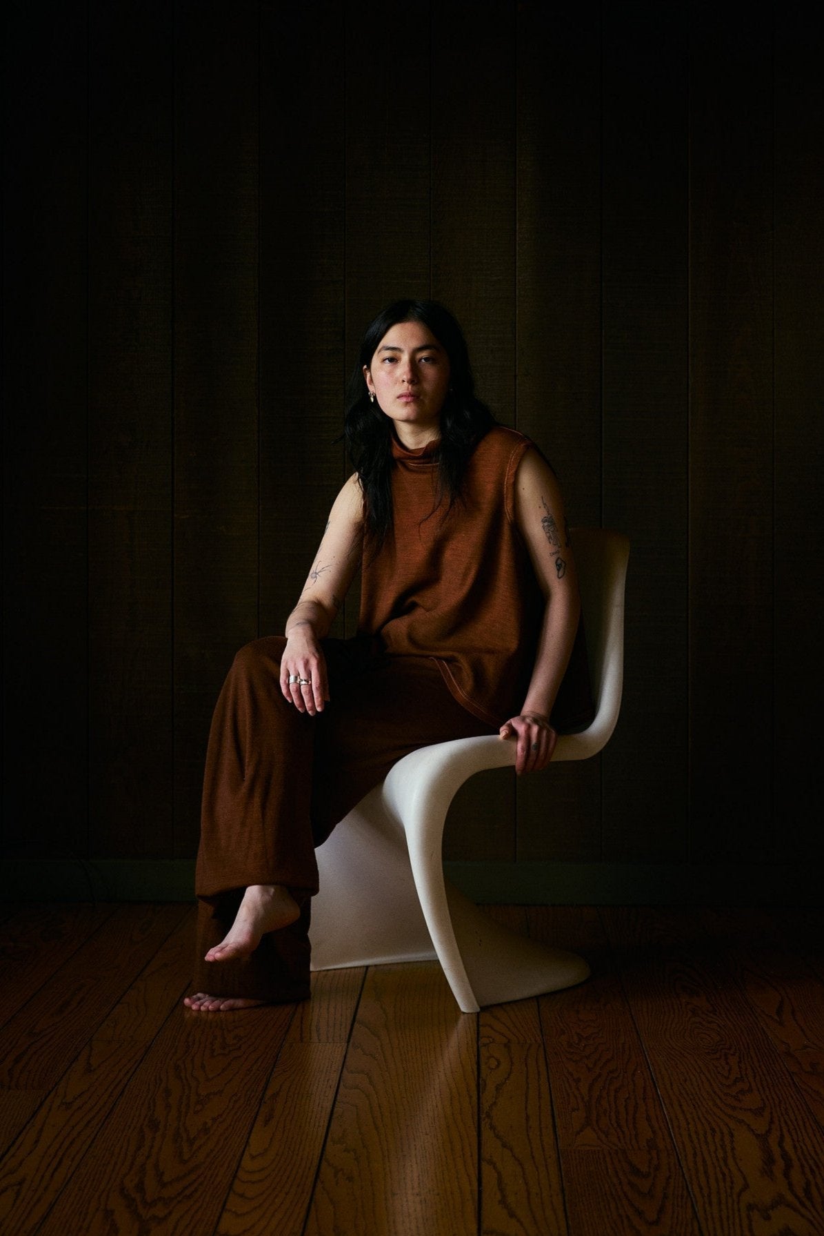 HERDERIN Slaka Relaxed Highwaist Pant - Walnut | Garmentory