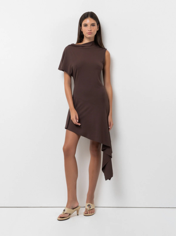 Belle The Label Plume Dress - Chocolate | Garmentory