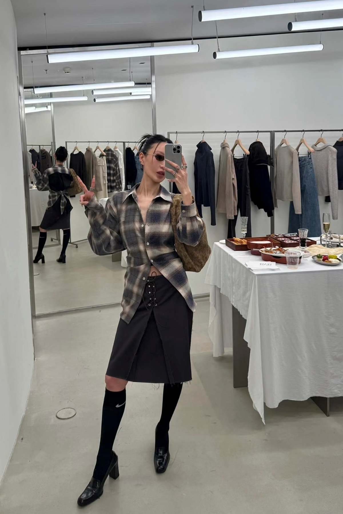 Our Legacy APRON SHIRT - Doyle Check Logger Flannel | Garmentory