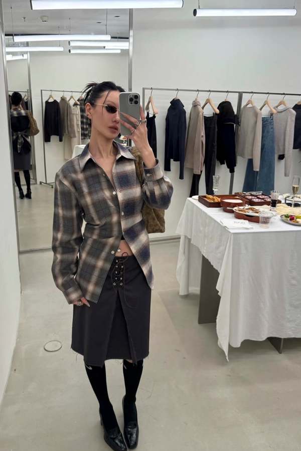 Our Legacy APRON SHIRT - Doyle Check Logger Flannel | Garmentory