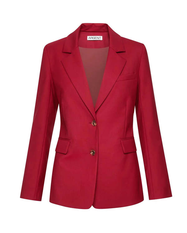 Argent Two Button Blazer - Carmine | Garmentory