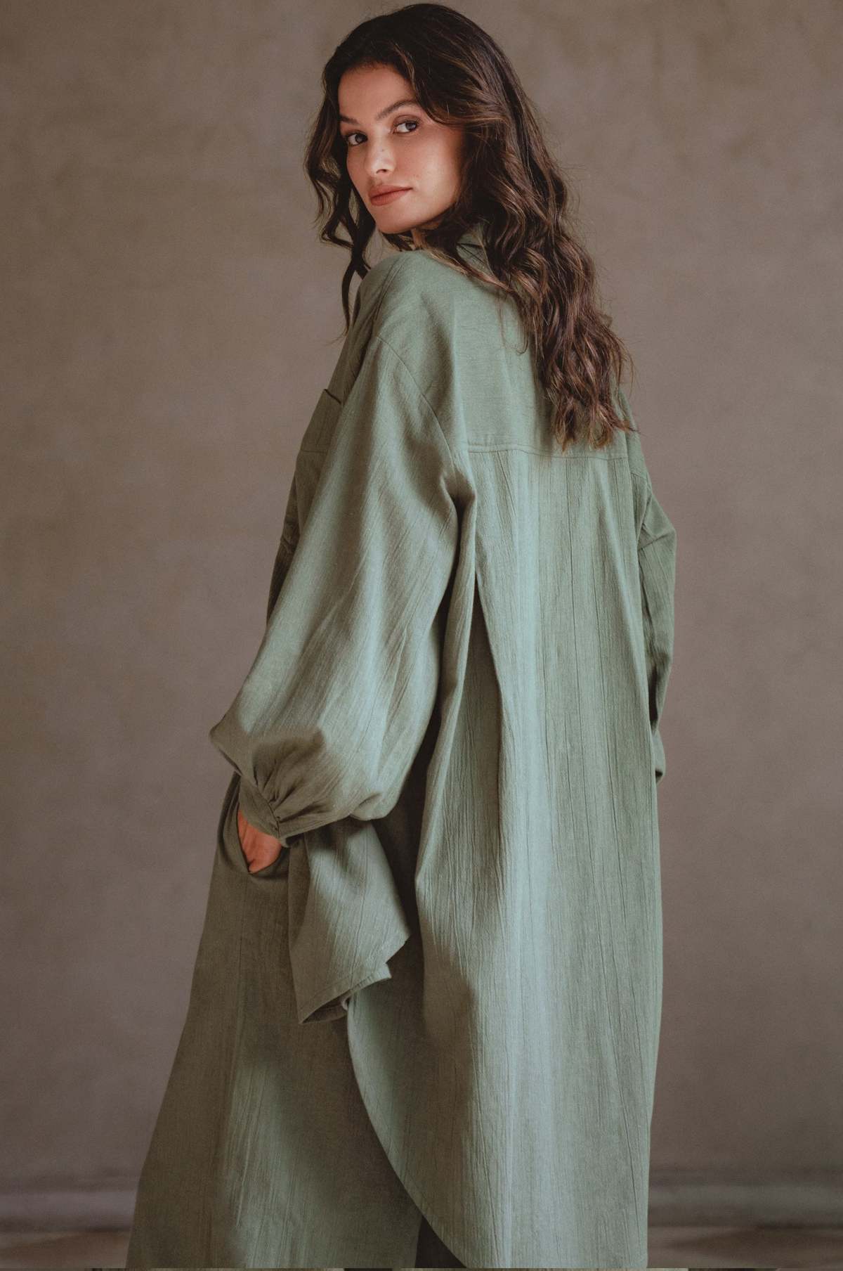 ELF Calin Long Sleeve Oversized Shirt | Garmentory