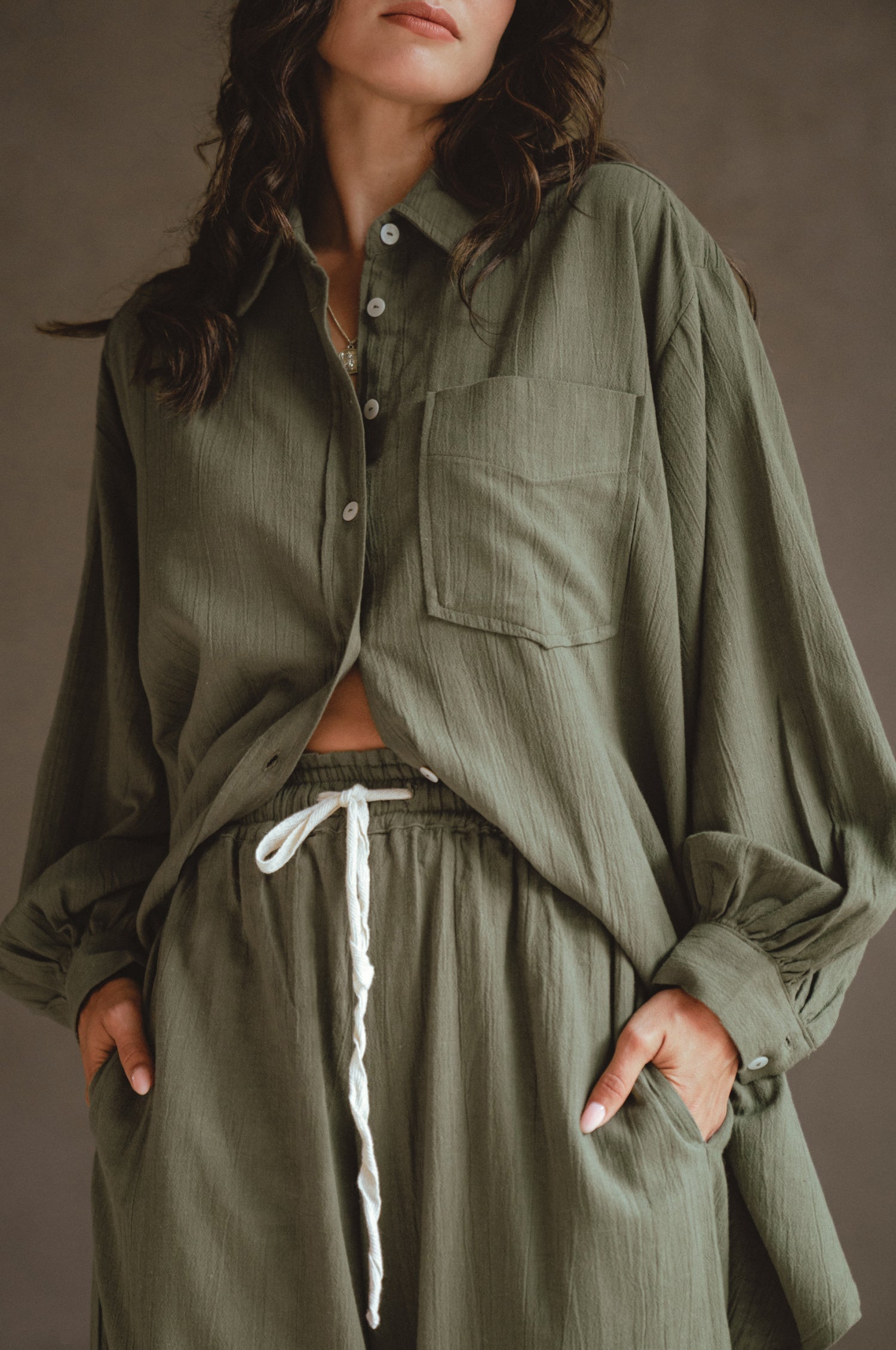 ELF Calin Long Sleeve Oversized Shirt | Garmentory