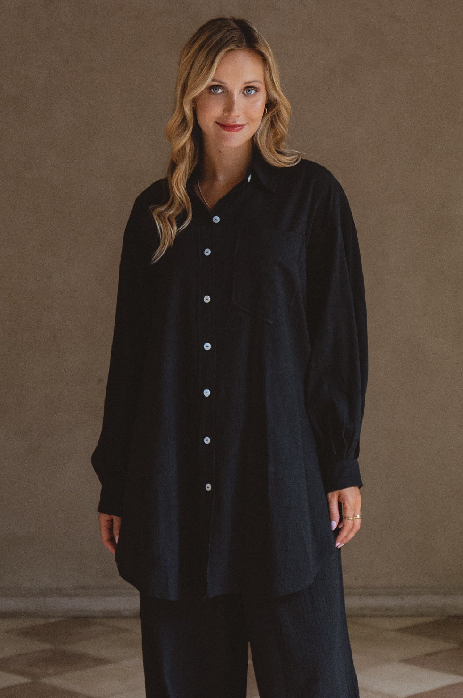 ELF Calin Long Sleeve Oversized Shirt | Garmentory