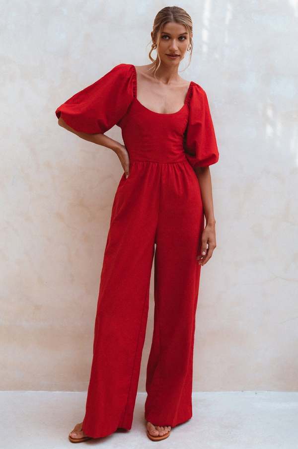 ELF Heaven Bay Linen Jumpsuit | Garmentory