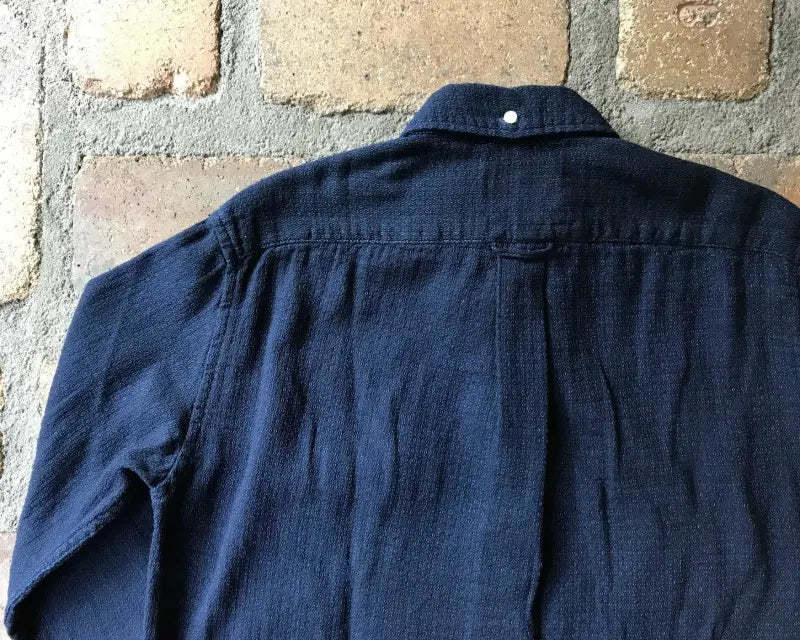 GRAPH ZERO Standard L/S Button Down Shirt - Indigo | Garmentory