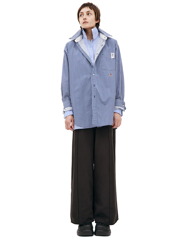 Prototypes Two-way Striped Shirt - Blue | Garmentory