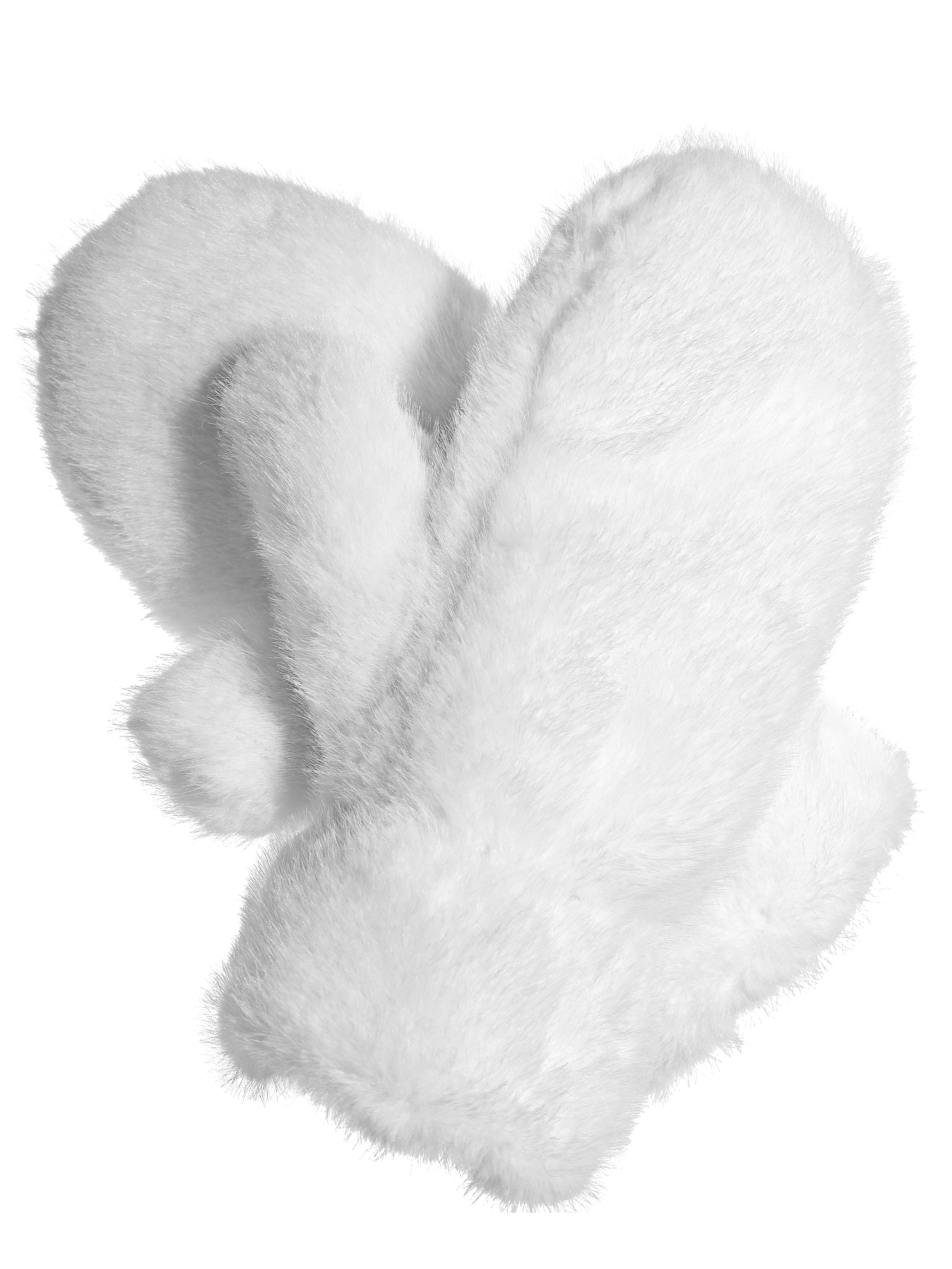 MONOSUIT Faux Fur Mittens - White | Garmentory