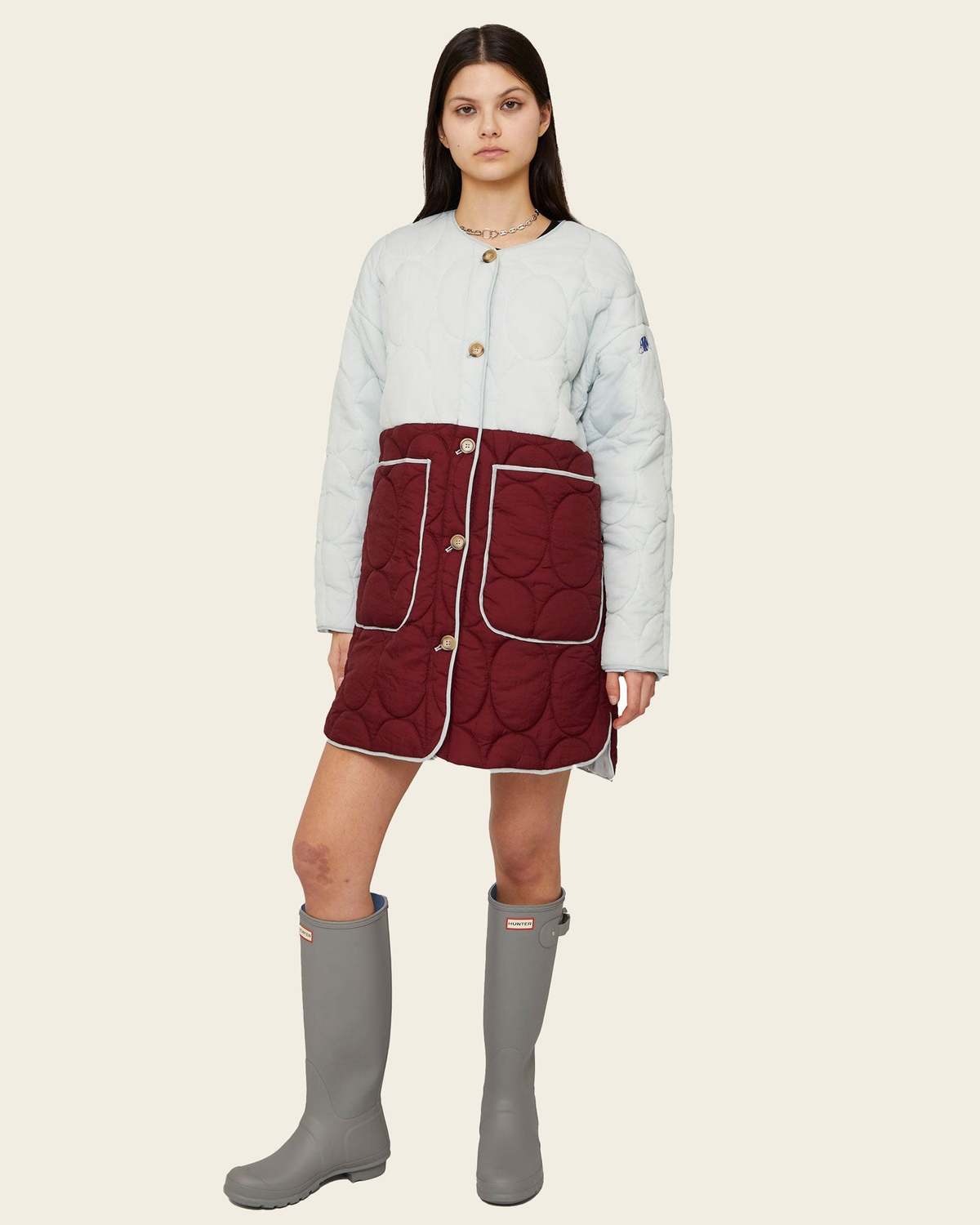 Find Me Now Paige Long Quilted Jacket - Frost | Garmentory