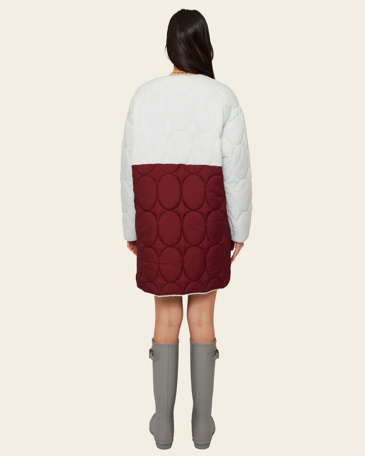 Find Me Now Paige Long Quilted Jacket - Frost | Garmentory