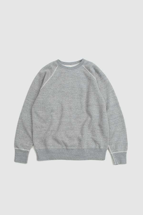 Orslow Loop Wheel Crewneck Sweatshirt - Heather Grey | Garmentory