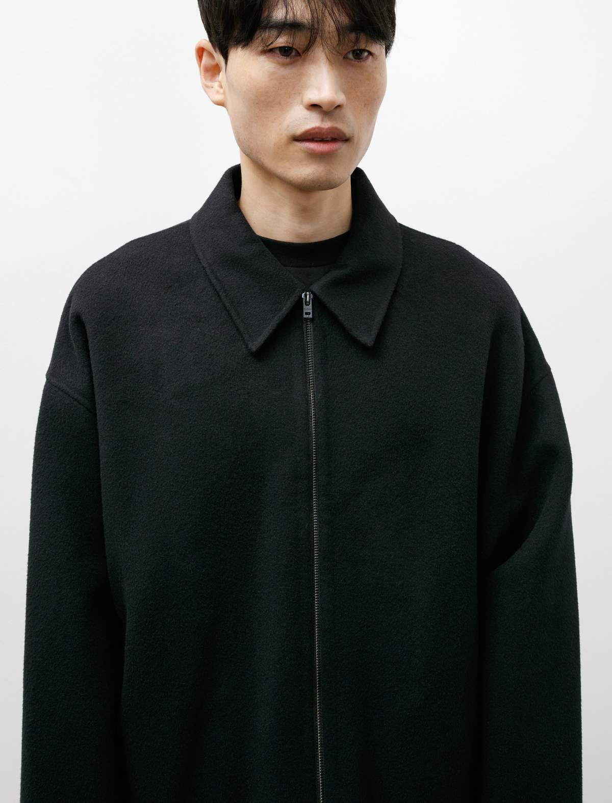 Acne Studios Wool Zipper Jacket - Black | Garmentory