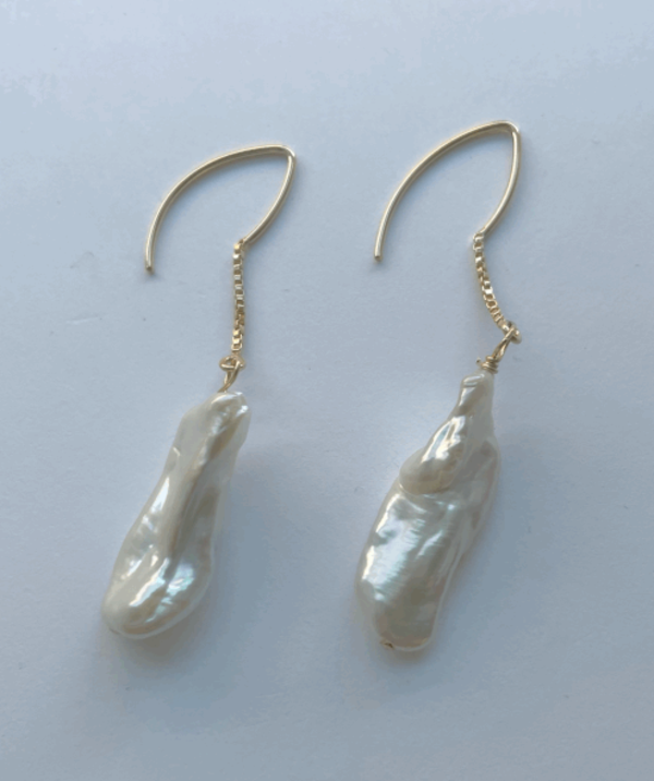 Katherine Rose Catherine Ann Earrings - White/Gold | Garmentory