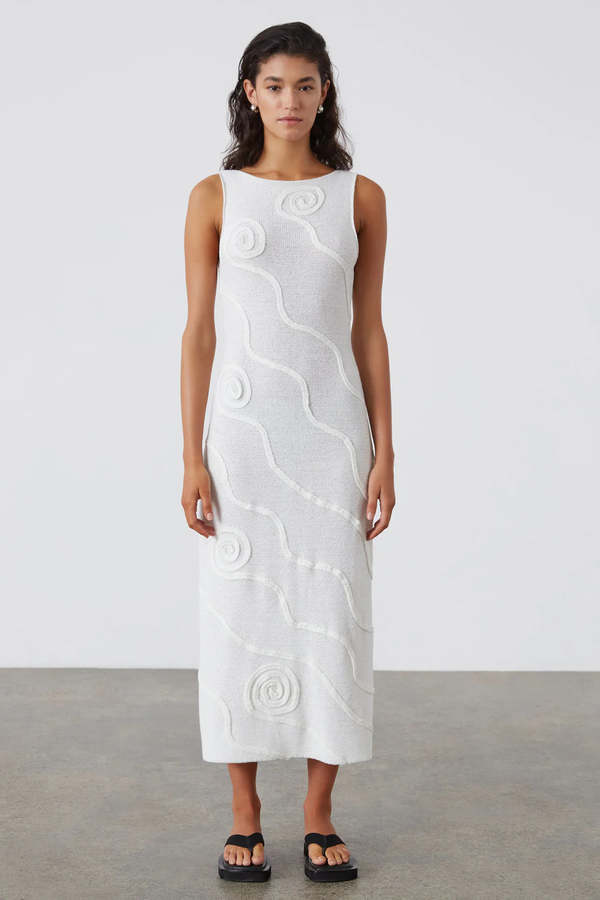 Zulu & Zephyr Shea Organic Cotton Swirl Knit Dress | Garmentory