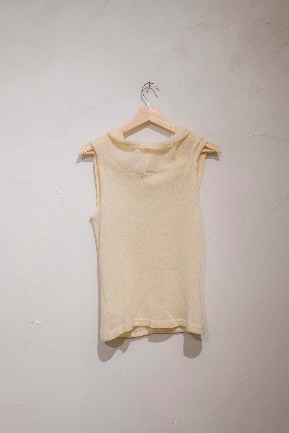 Wanze Drape Neck Tank - Seashell | Garmentory