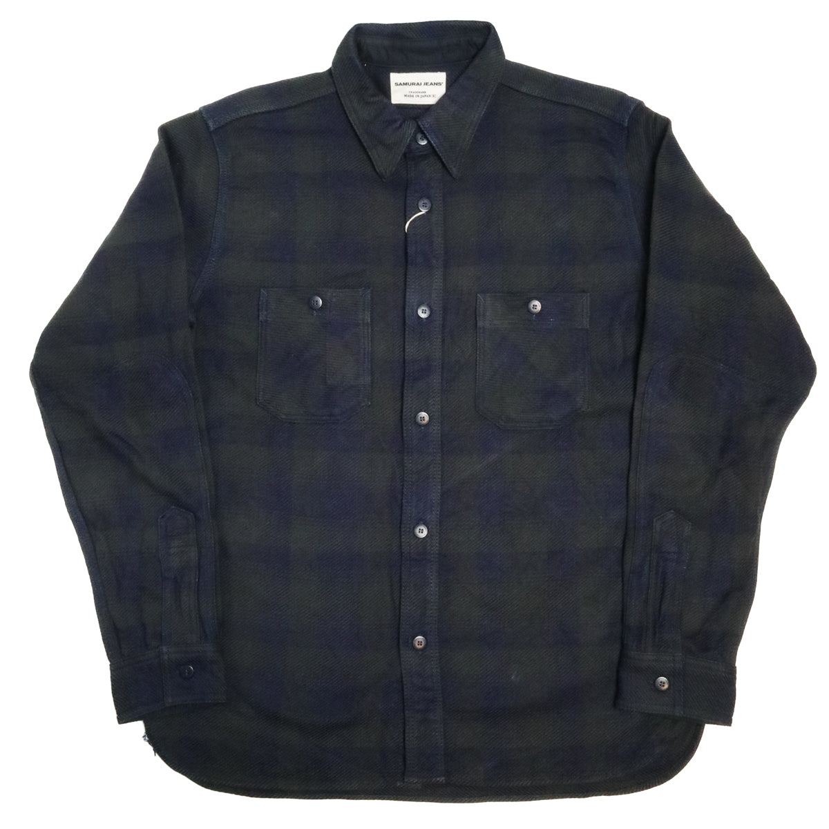 SAMURAI JEANS Rope Dyed Shirt - Indigo Flannel | Garmentory