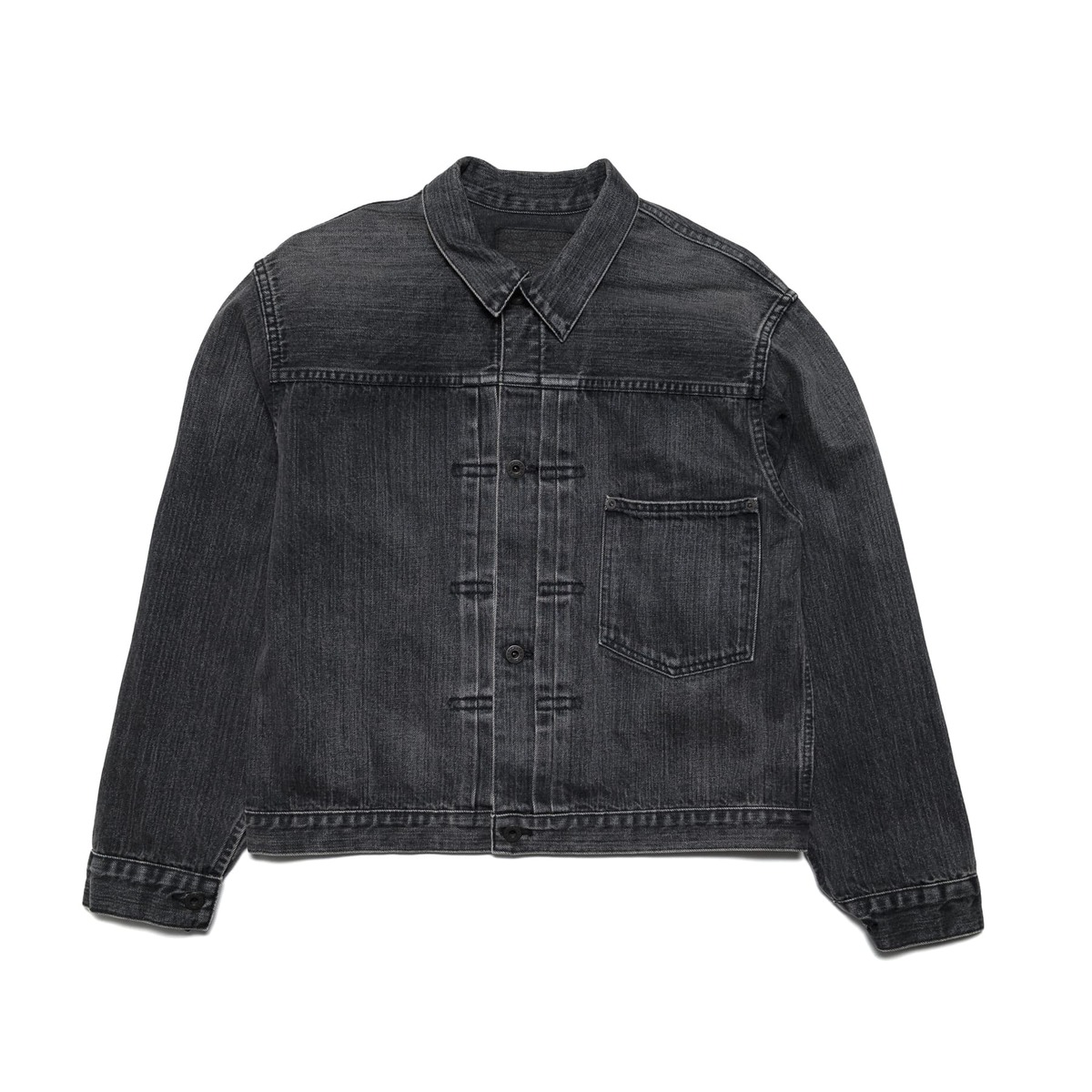 Orslow WWII Type 1 Black Denim Jacket - Black Denim Stone | Garmentory