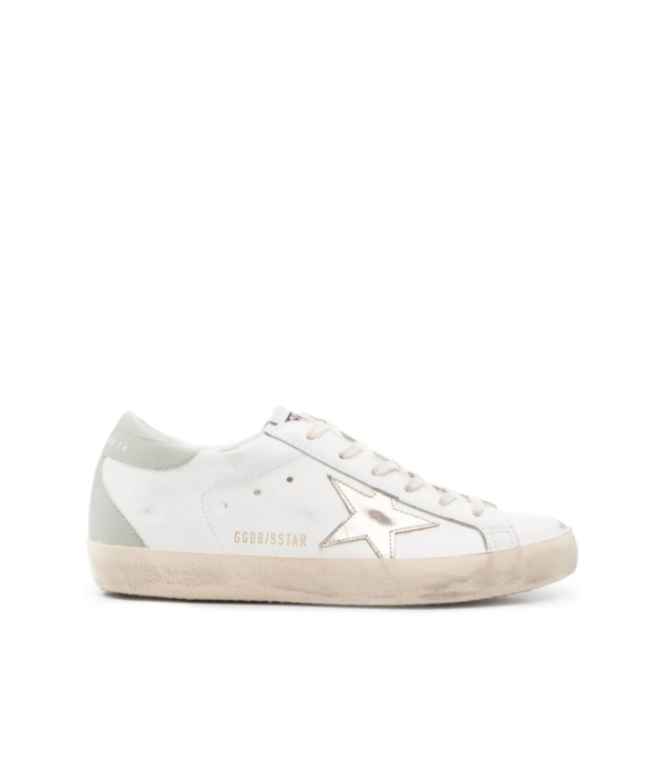 Golden Goose Super Star Sneakers - White/Platinum/Grey | Garmentory
