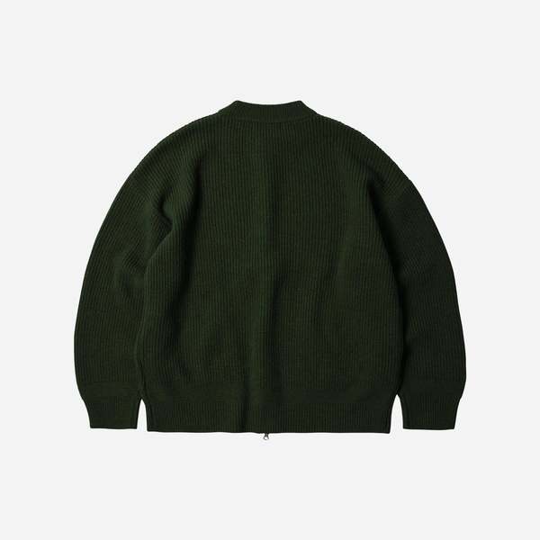FrizmWorks Wool Deck Zipup Cardigan - Forest Green | Garmentory