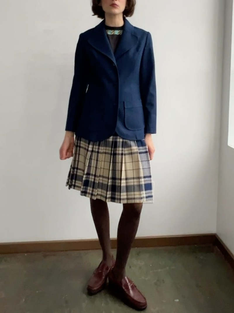 Vintage 60s Young Pendleton Wool Blazer - Navy | Garmentory