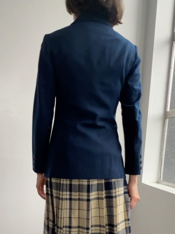 Vintage 60s Young Pendleton Wool Blazer - Navy | Garmentory