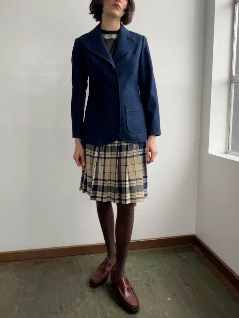 Vintage 60s Young Pendleton Wool Blazer - Navy | Garmentory