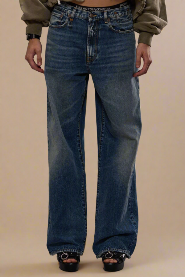 R13 D'arcy Loose Rigid Jean - Hutton Blue | Garmentory