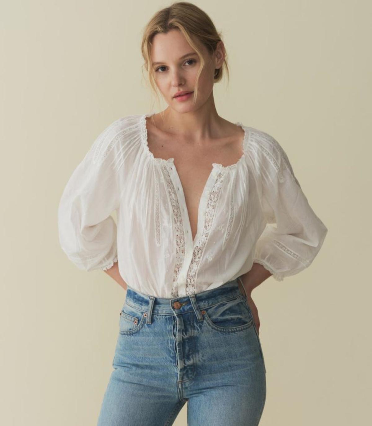 DÔEN Abigail Top - Salt | Garmentory