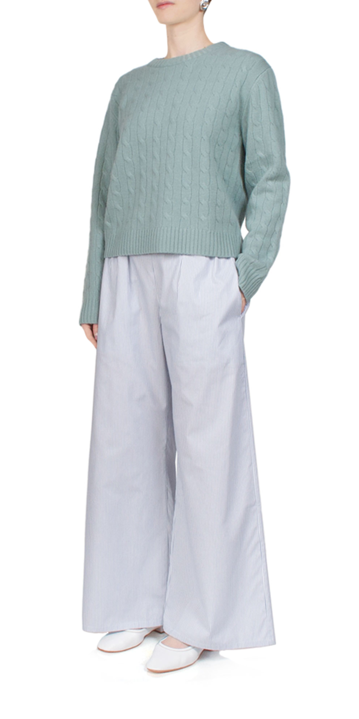 Leset Yoshi Wide Leg Boxer Pant - Seaside Stripe | Garmentory