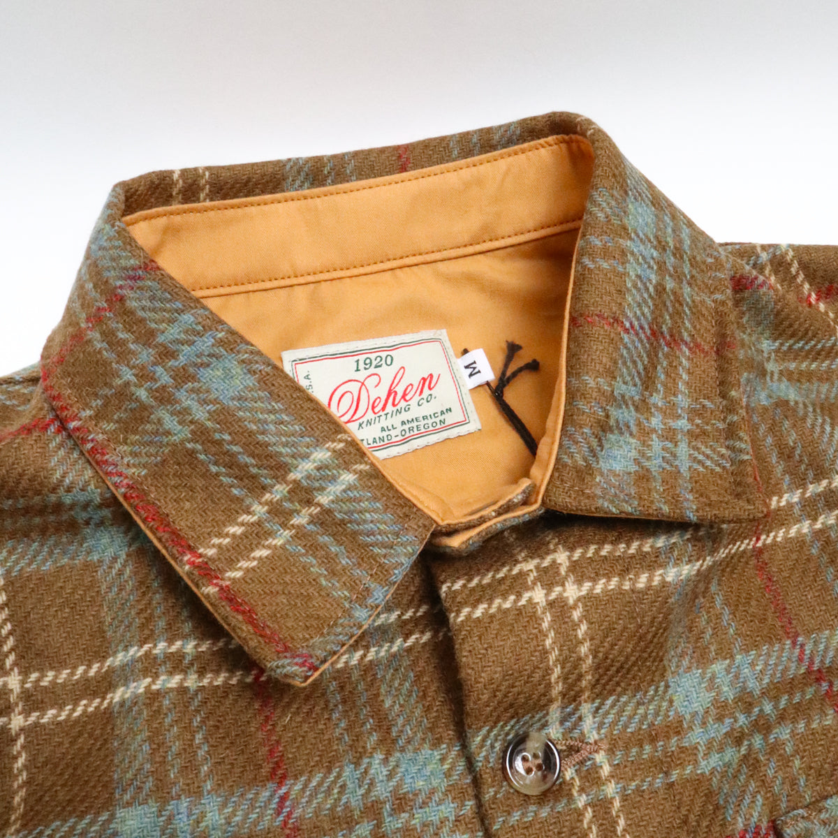 Dehen Crissman Overshirt - Tan Chisolm Wool Plaid | Garmentory