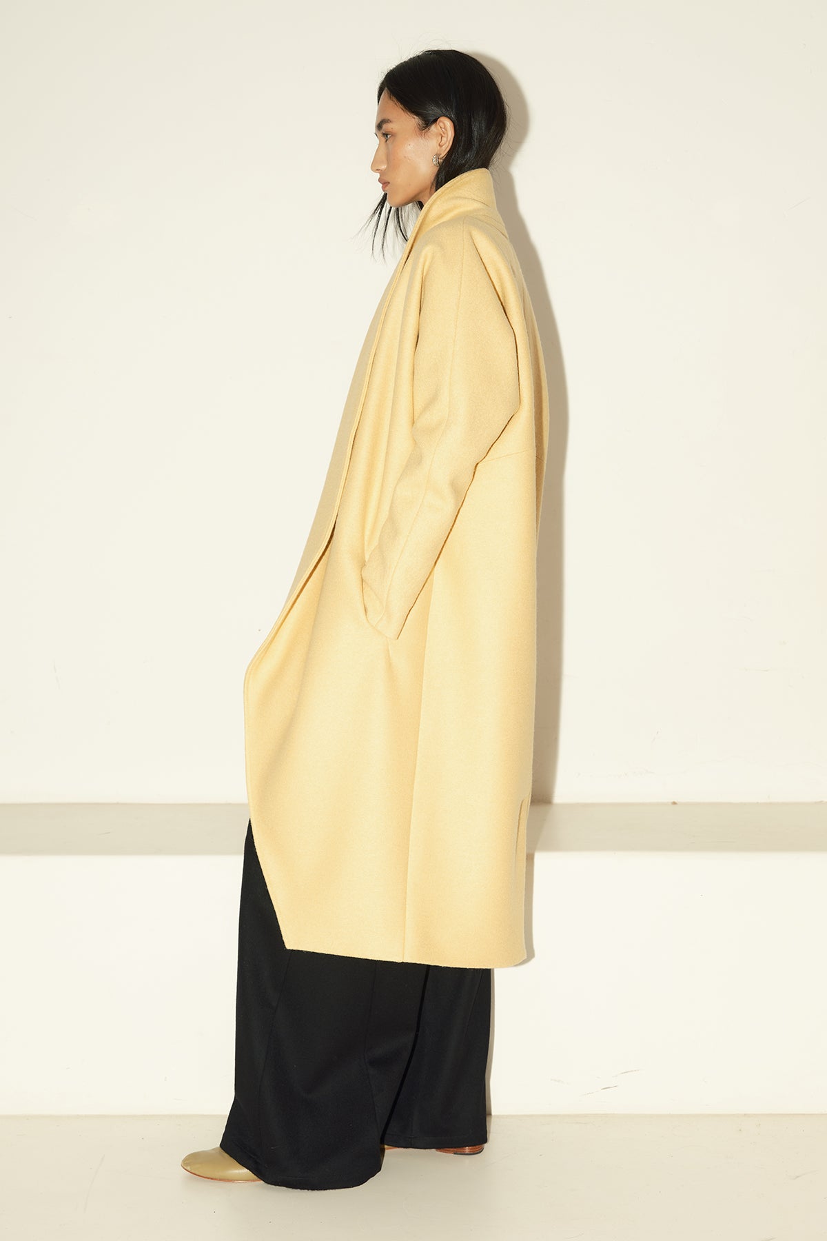 Datura Heavy Boiled Wool Escape Coat - Butter | Garmentory