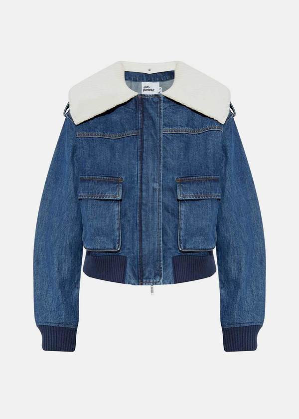 Self-Portrait Denim Jacket - Blue | Garmentory