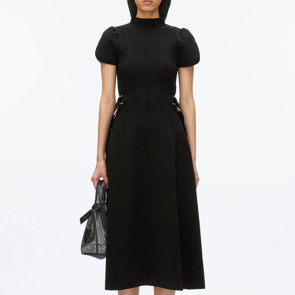 3.1 Phillip Lim Compact Rib Tulip Dress - Black | Garmentory