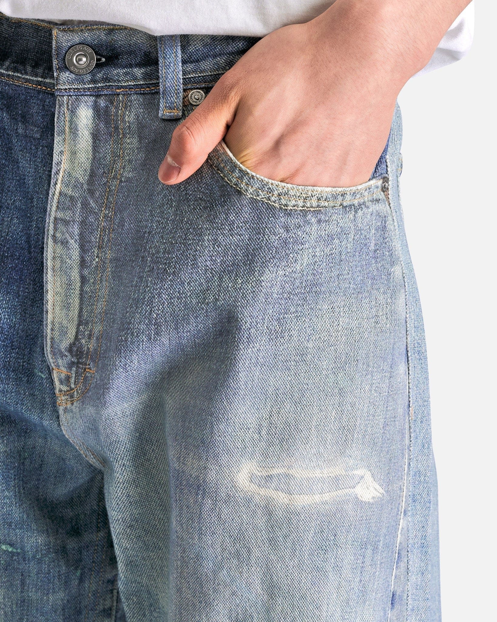 Our Legacy Third Cut Denim - Digital Denim Print | Garmentory