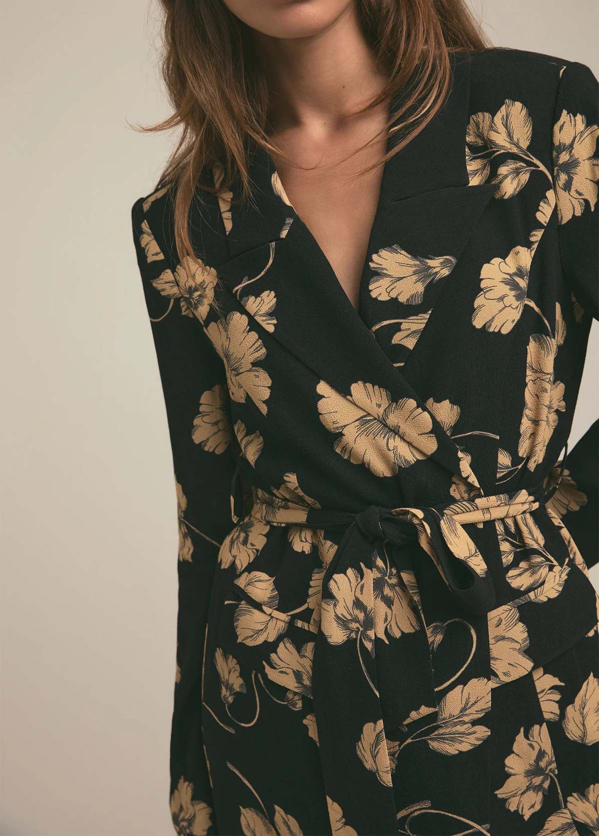 Favorite Daughter The Adrienne Blazer - Noir Fleur | Garmentory