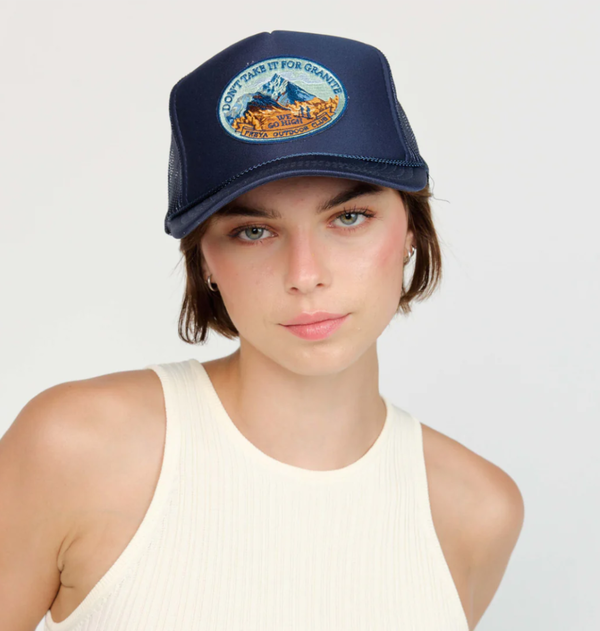 Freya Don't Take It For Granite Trucker Hat - Navy | Garmentory
