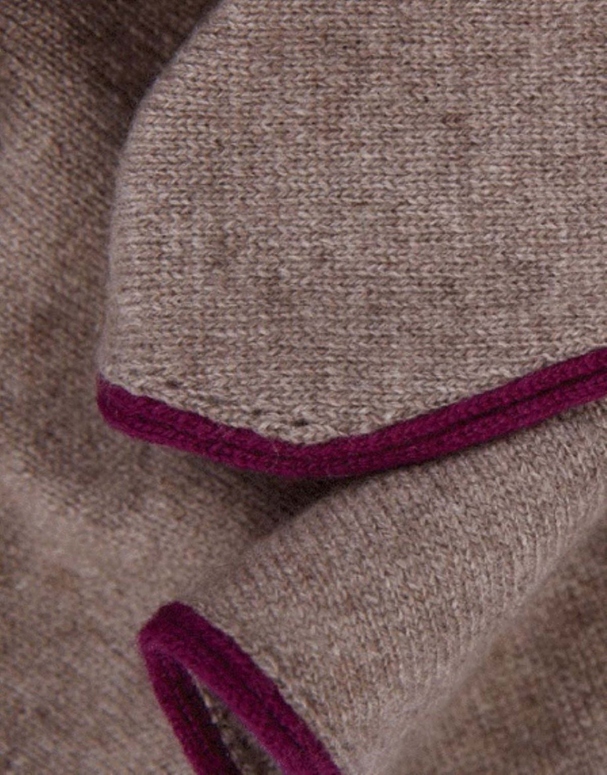 Stone Diamond Cashmere Scarf - Sand/Berry | Garmentory