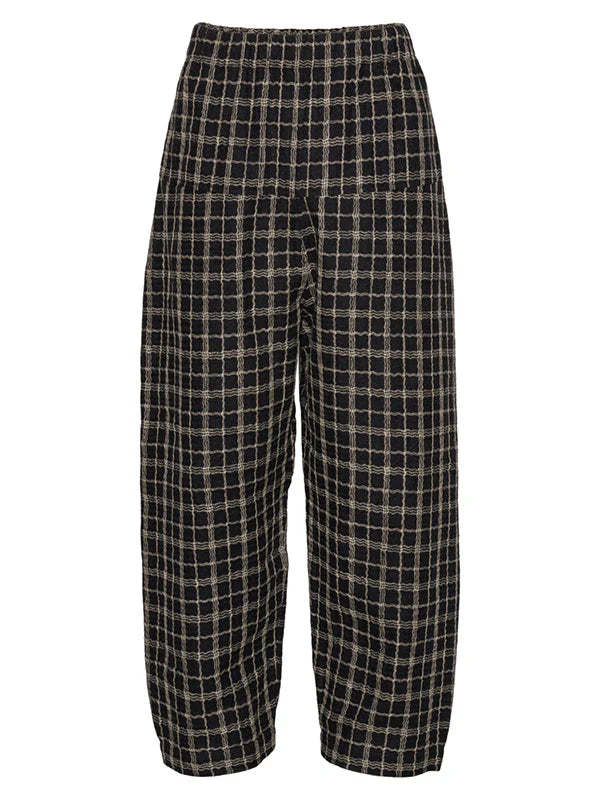 Henrik Vibskov Eclipse Pants - Black Curvy Grid | Garmentory