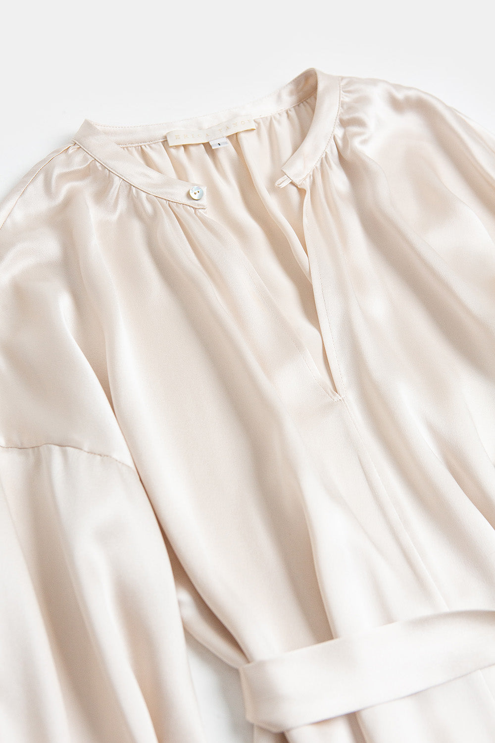 Erica Tanov Tynan Silk Charmeuse Dress - Alabaster | Garmentory