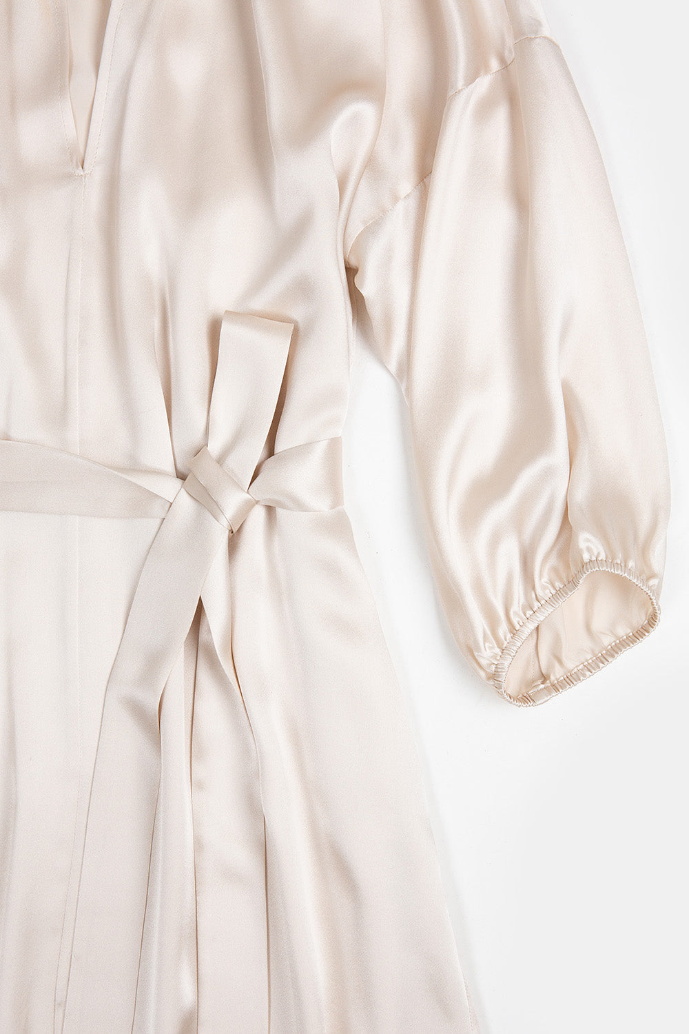 Erica Tanov Tynan Silk Charmeuse Dress - Alabaster | Garmentory