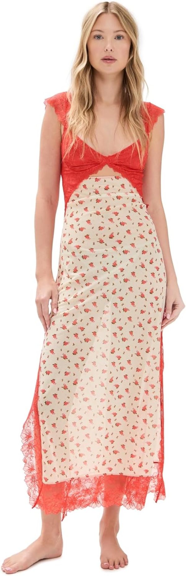 Free People Suddenly Fine Maxi Slip - Tea Combo | Garmentory
