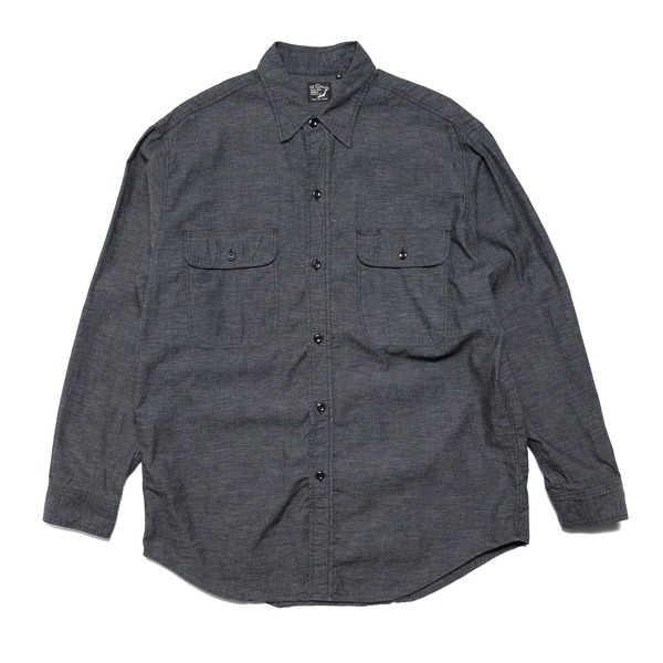 Orslow Chambray Work Shirt - Black | Garmentory